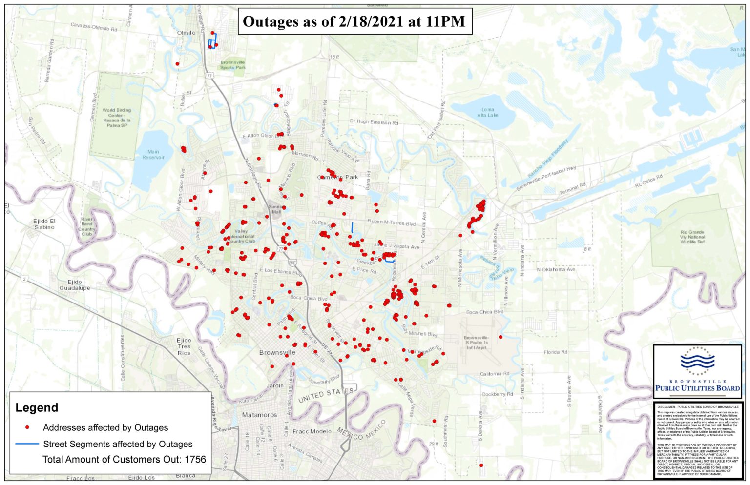 BPUB Restoring Non-Rotating Service Outages – 11:00 p.m. - Brownsville ...